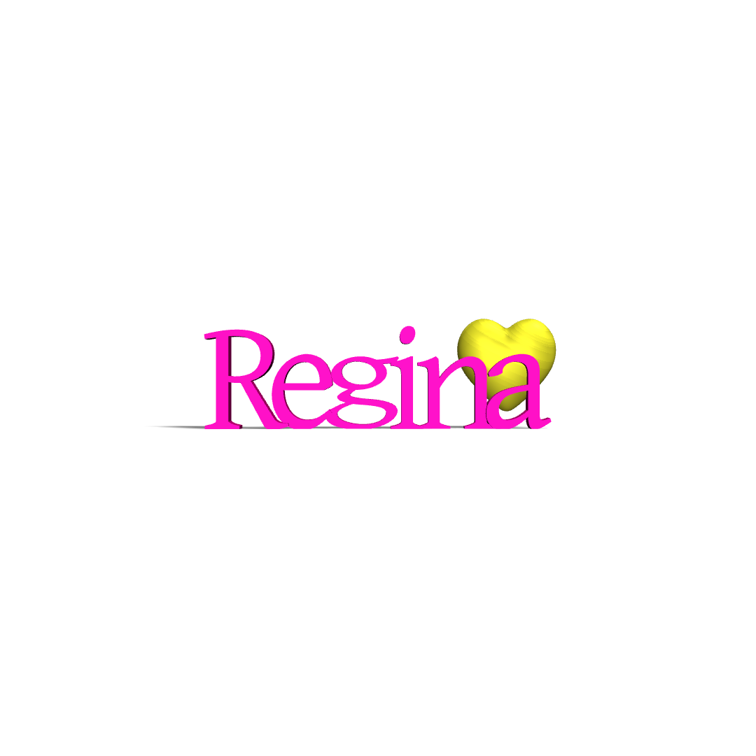 Texto 3D-Print: Regina - 280mm – beamifymx