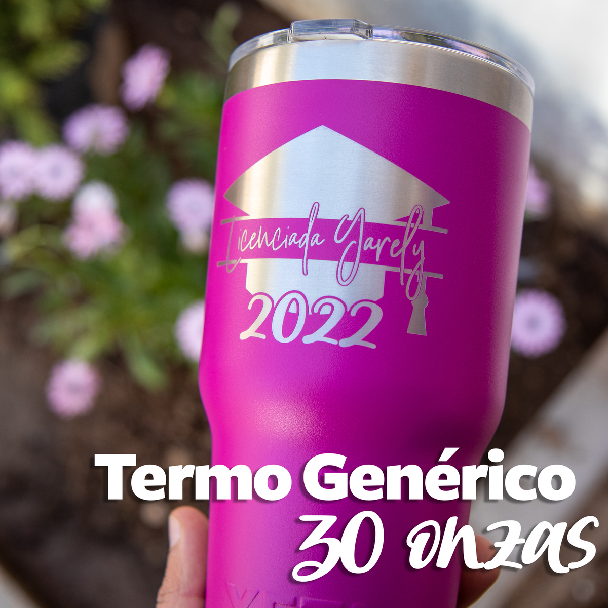Termo Genérico - 30 onzas – Etiquetado "Tapa Clásica"– beamifymx