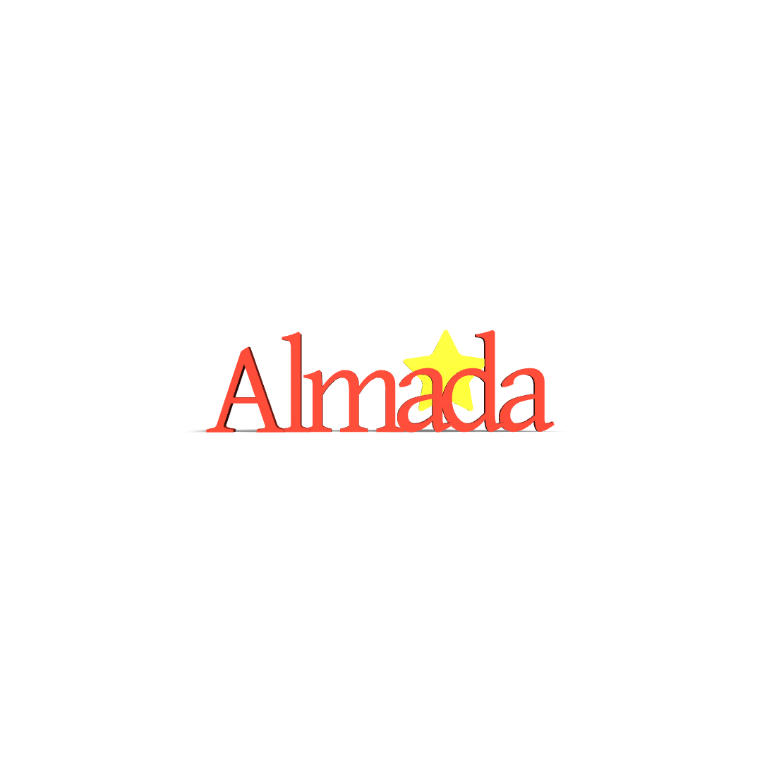 Texto 3D-Print: Almada - 280mm – beamifymx