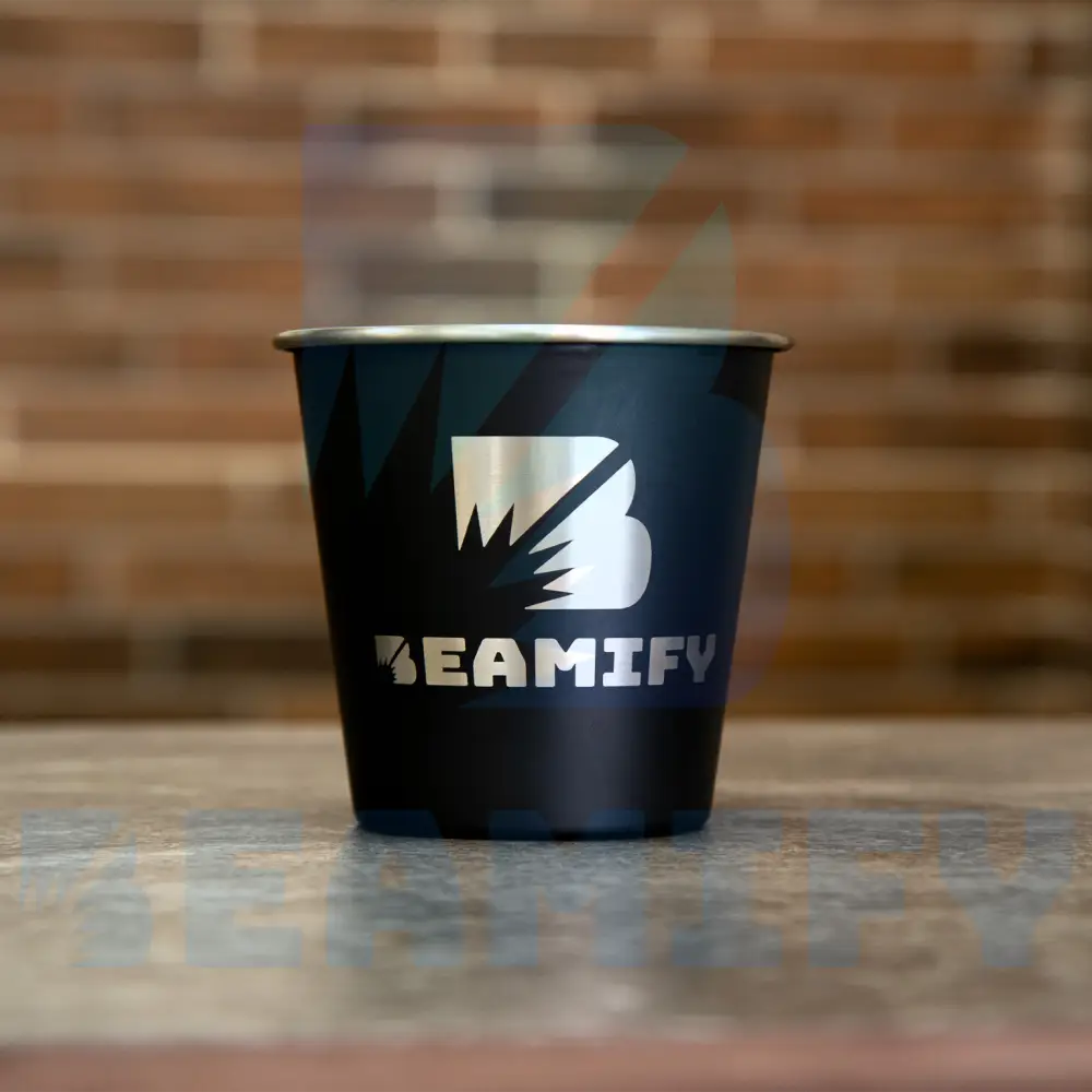 Vaso Tequilero de Acero Inoxidable Personalizado - Negro - 2 oz – beamifymx